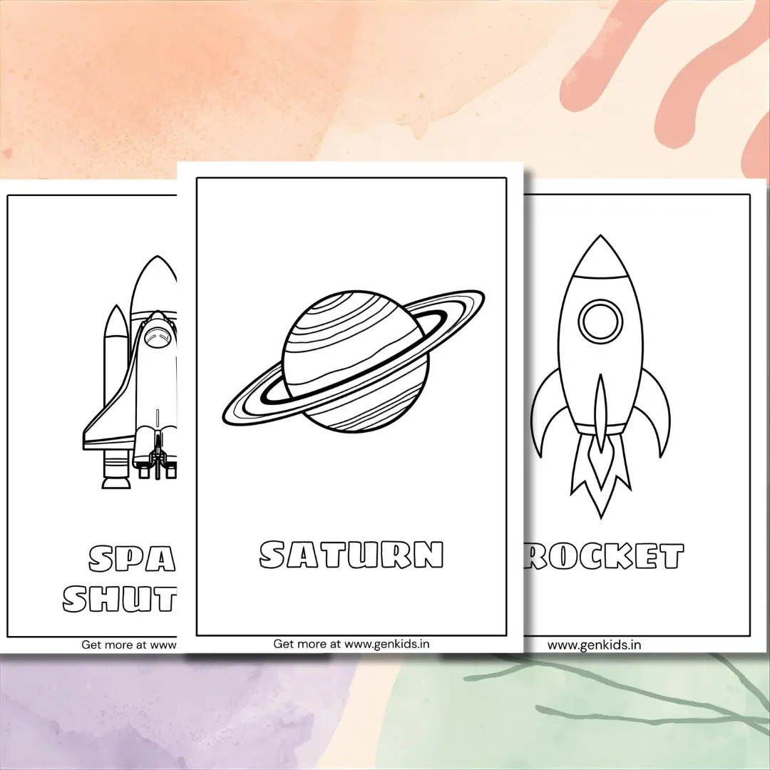 space.rocket coloring book